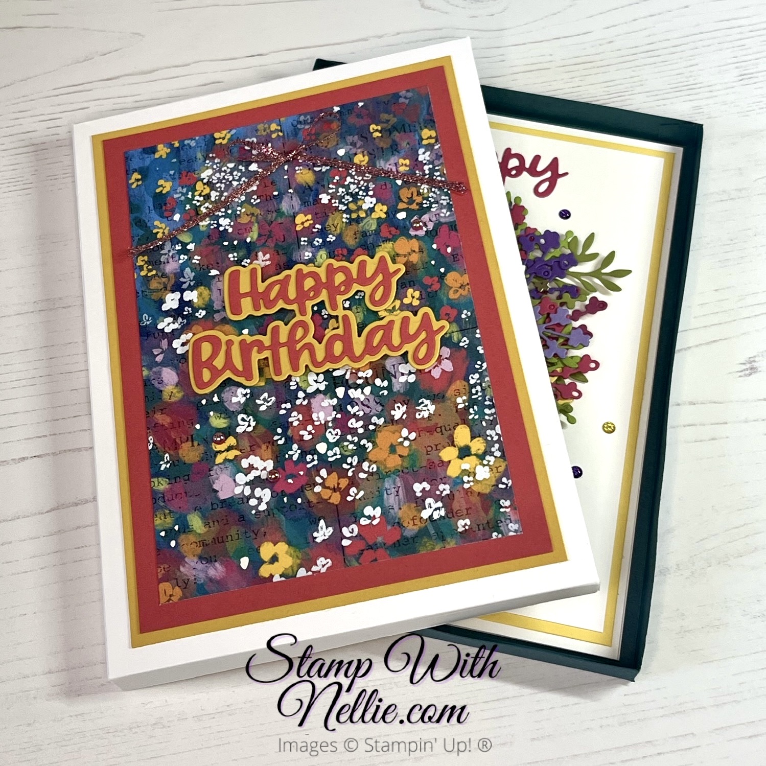 60th Birthday card & box for a lovely friend - Stamp with Nellie