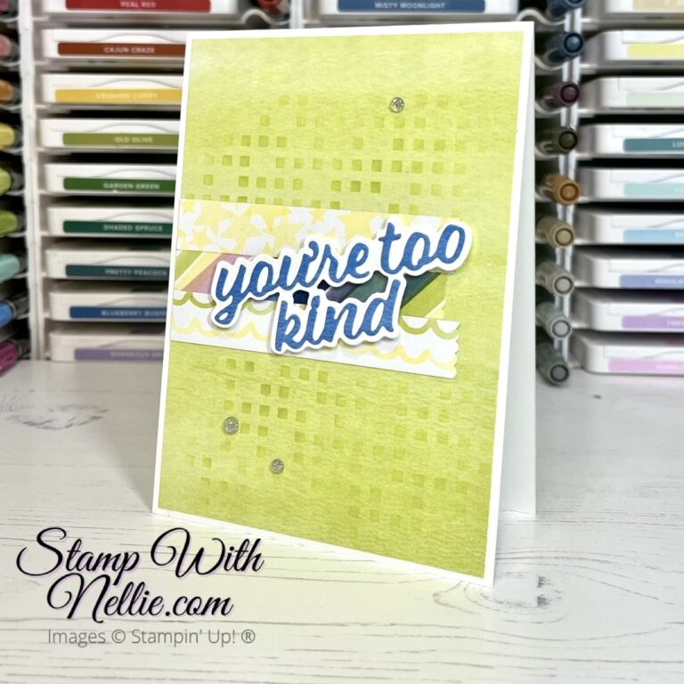 You're Too Kind - customer thank you cards - Stamp with Nellie