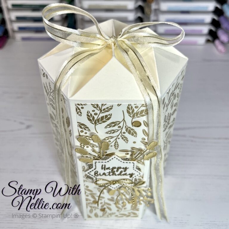 Huge Hexagonal star top gift box tutorial - Stamp with Nellie