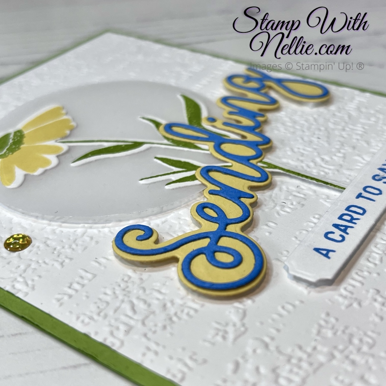 Sending Smiles card - Creative Colour Challenge 112 - Stamp with Nellie