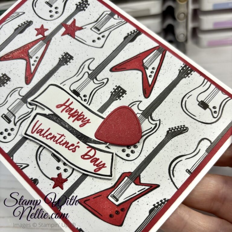 Rock Star Valentine's card - InspireInk Blog Hop - Stamp with Nellie