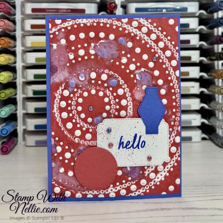 Dotted Circles embossing folder cards - Stamp with Nellie