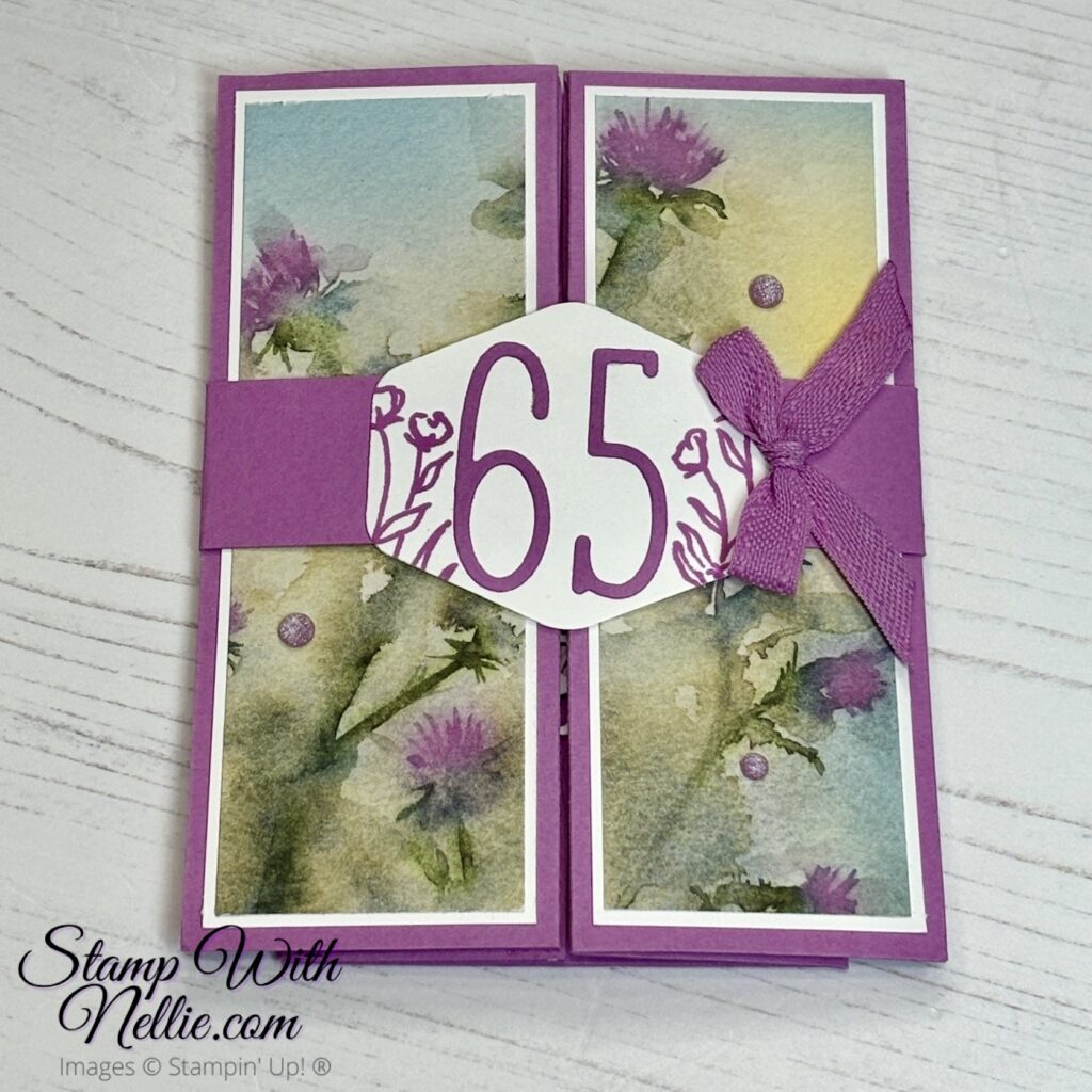 Fold Flat box card with a pop up sentiment - Stamp with Nellie