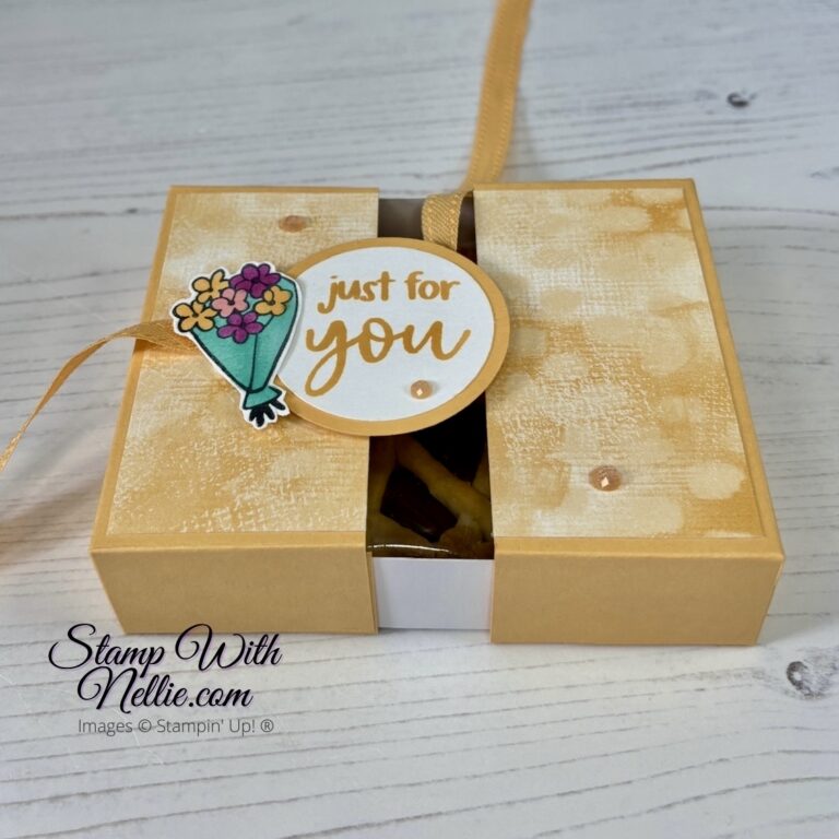 Attention Shoppers slide & reveal gift box - tutorial - Stamp with Nellie