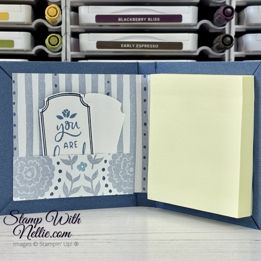 Reinforced Sticky Note holder - tutorial - Stamp with Nellie