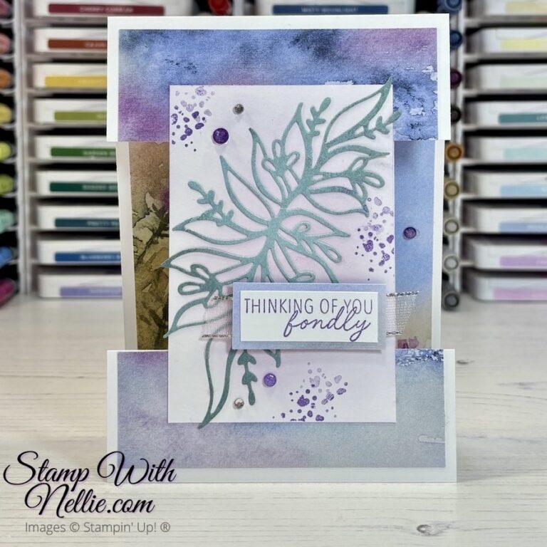 Thoughtful Wishes split front card - Stamp with Nellie