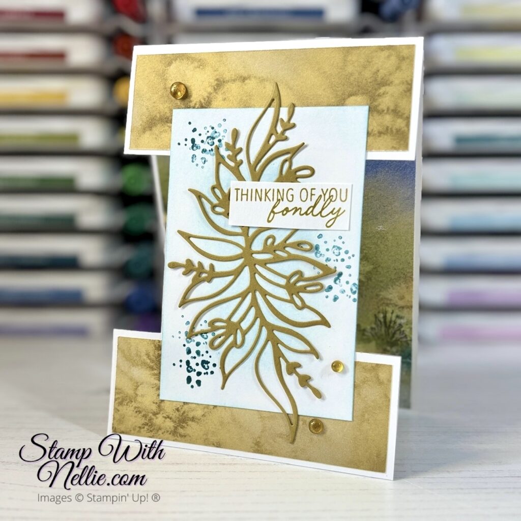 Thoughtful Wishes split front card - Stamp with Nellie