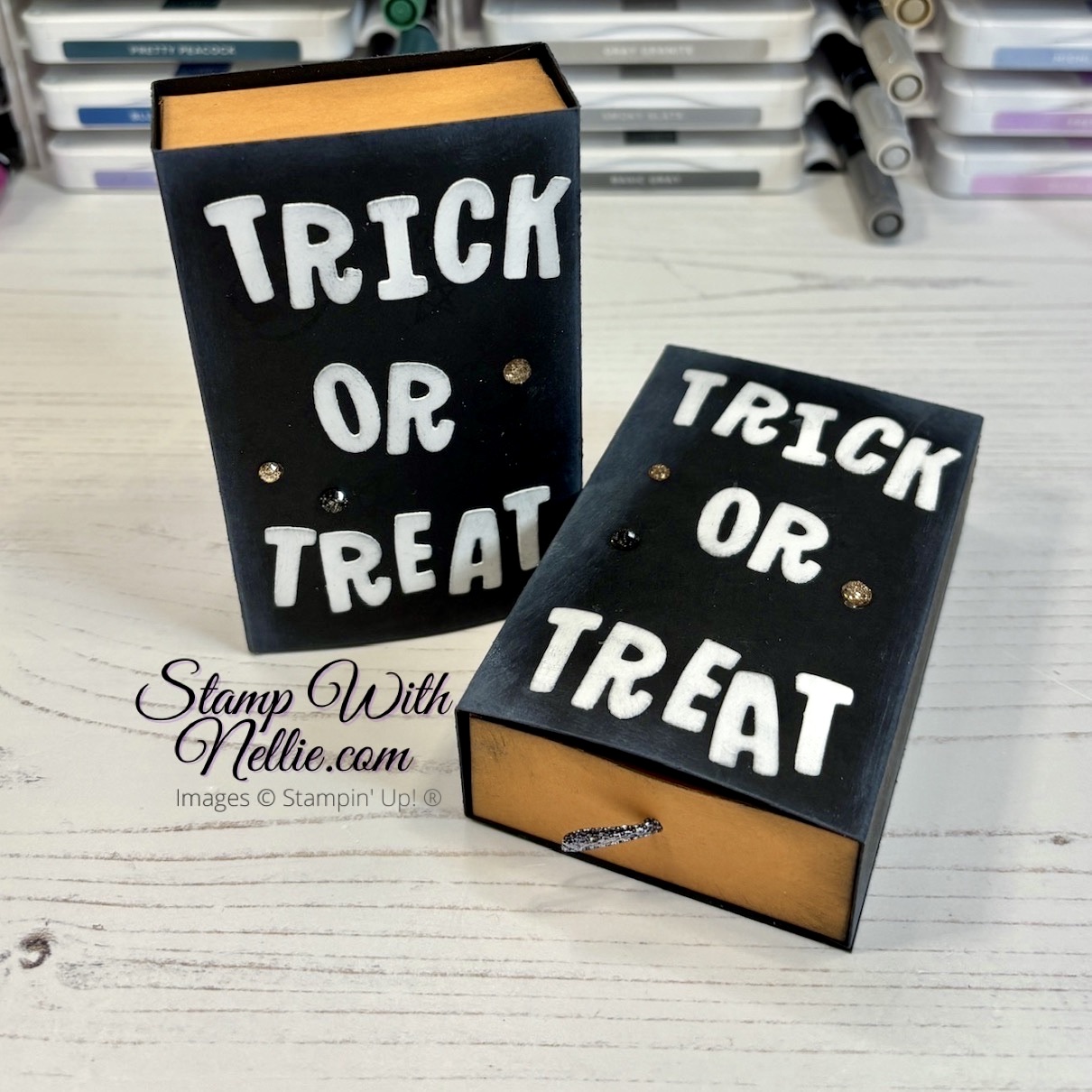 Trick or Treat surprise box - InspireInk Blog Hop - Stamp with Nellie