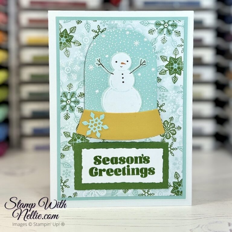 Snowy Scenes Christmas card - Stamp with Nellie