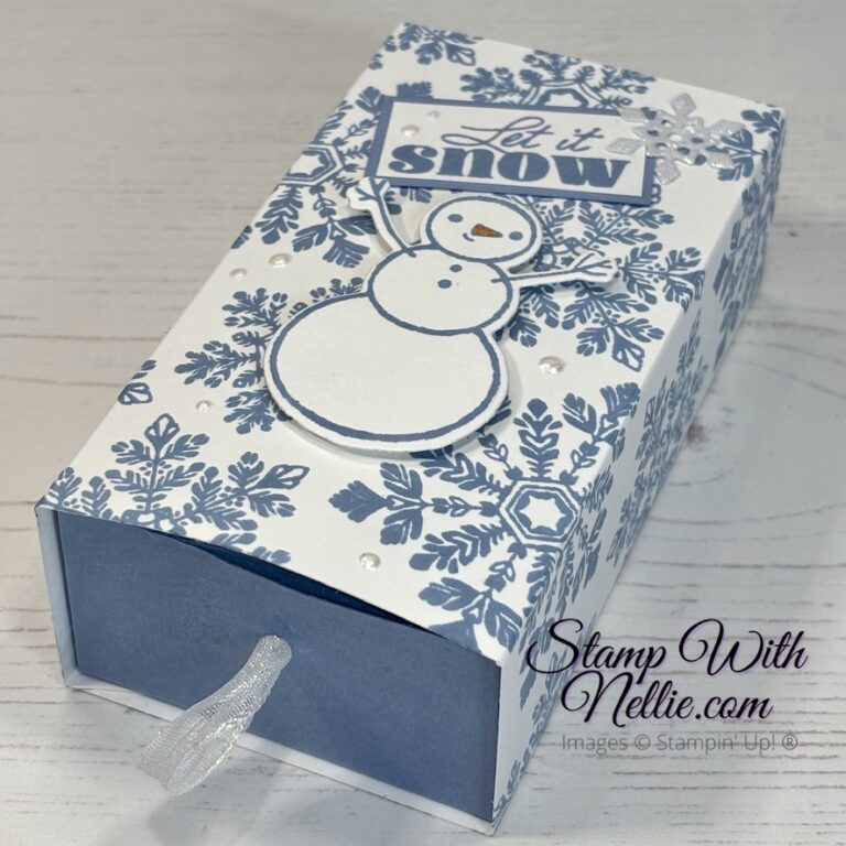 Snowy Wonder surprise treat box - tutorial - Stamp with Nellie