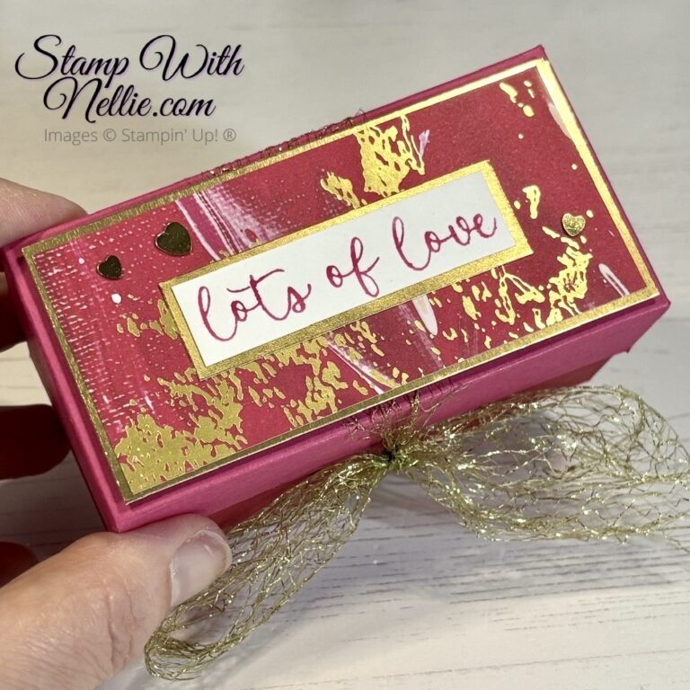 Marbled Elegance lidded box - tutorial - Stamp with Nellie