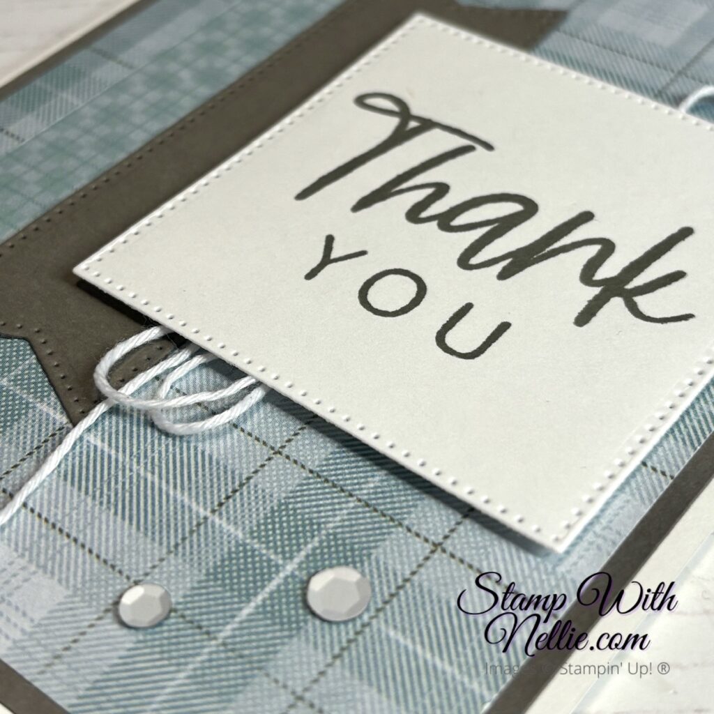 Timeless Plaid thank you cards - Stamp with Nellie