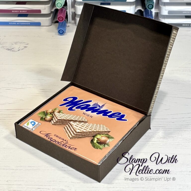 Woven Textures pizza box - tutorial - Stamp with Nellie