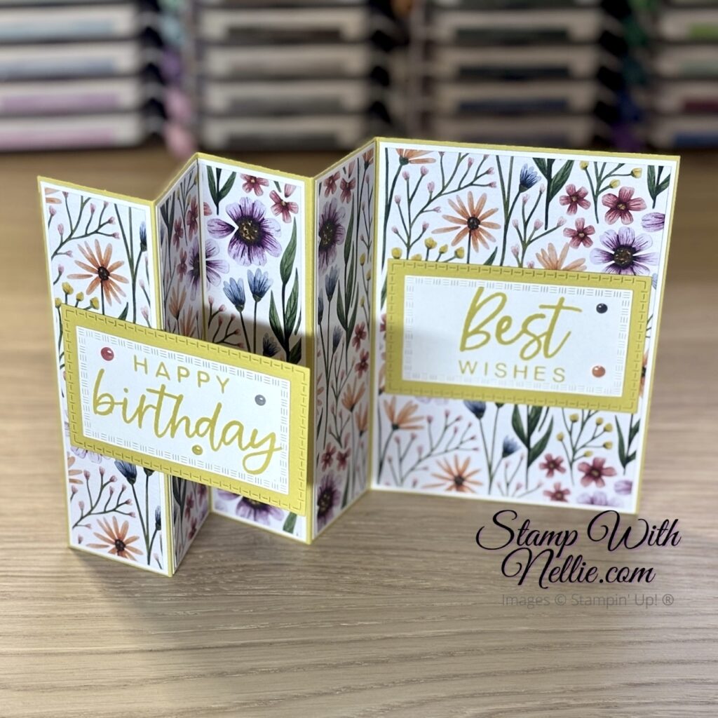 Floral Impressions concertina card - tutorial - Stamp with Nellie