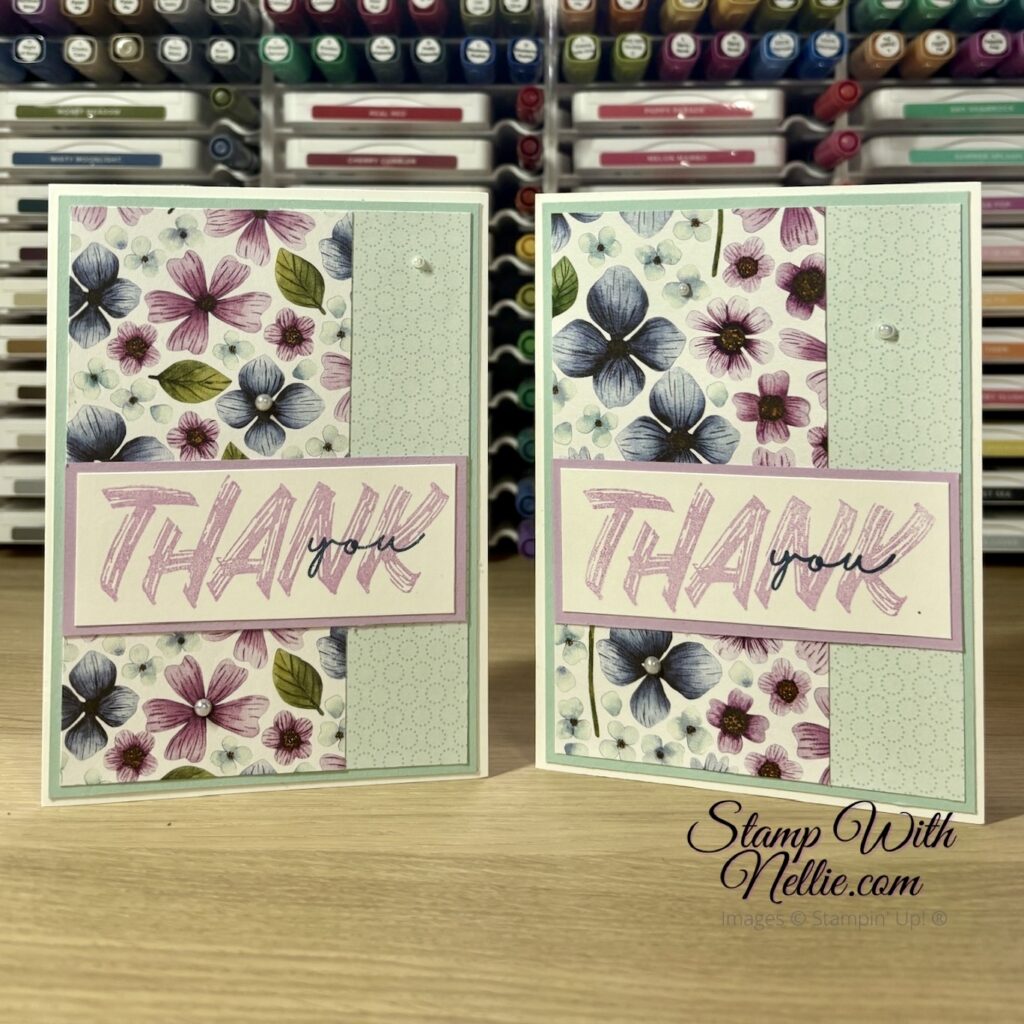 Layered Thoughts thank you card - tutorial - Stamp with Nellie