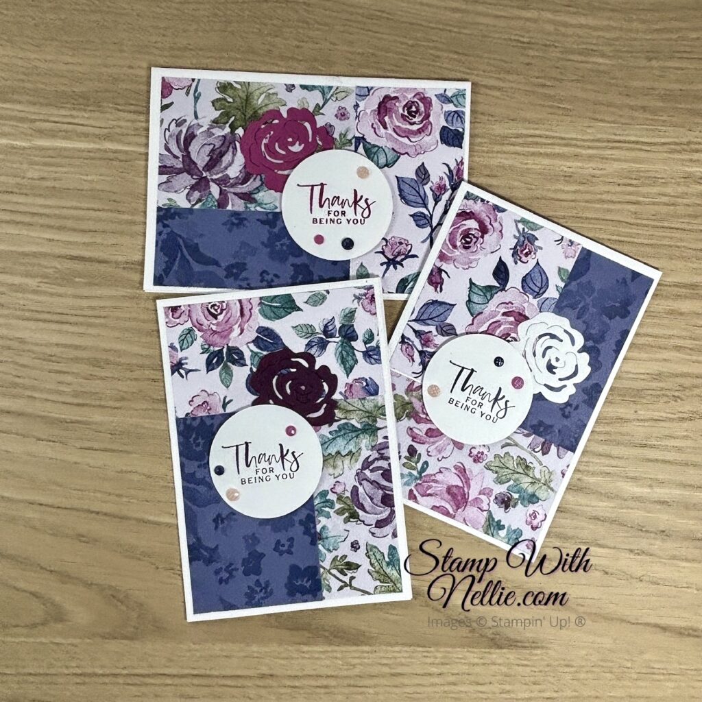 Floral Charm note cards - Stamp with Nellie