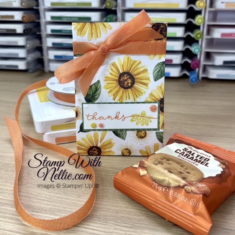 No cut & no glue treat wrapper - tutorial - Stamp with Nellie