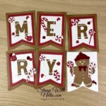 Gingerbread Christmas Banner - tutorial - Stamp with Nellie