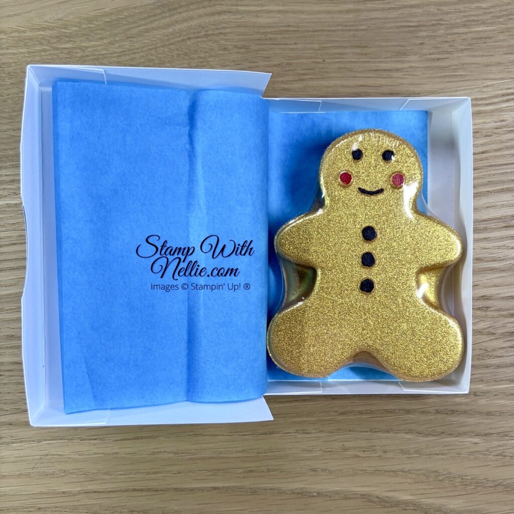 Gingerbread Man gift box - tutorial - Stamp with Nellie