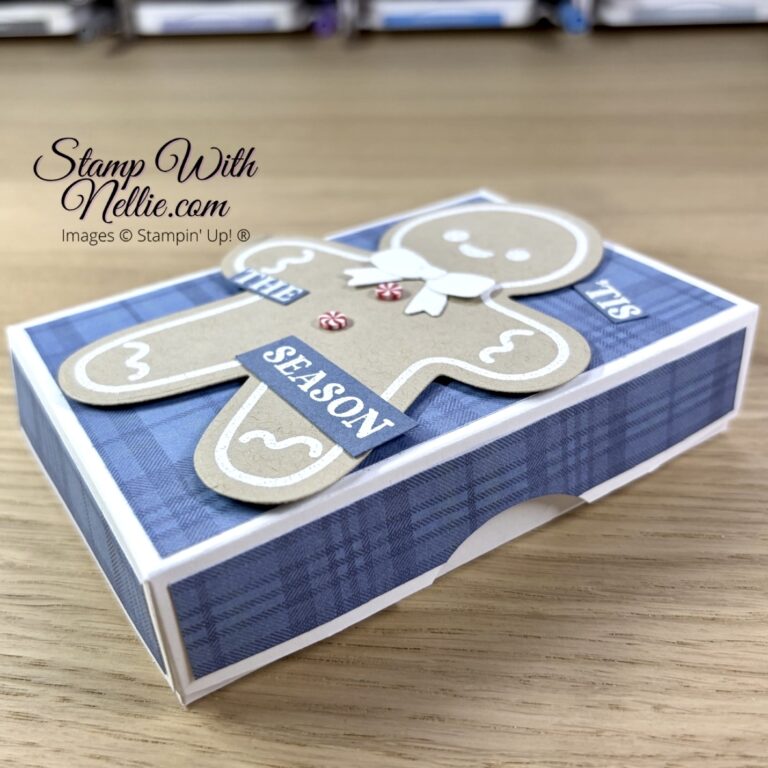Gingerbread Man gift box - tutorial - Stamp with Nellie