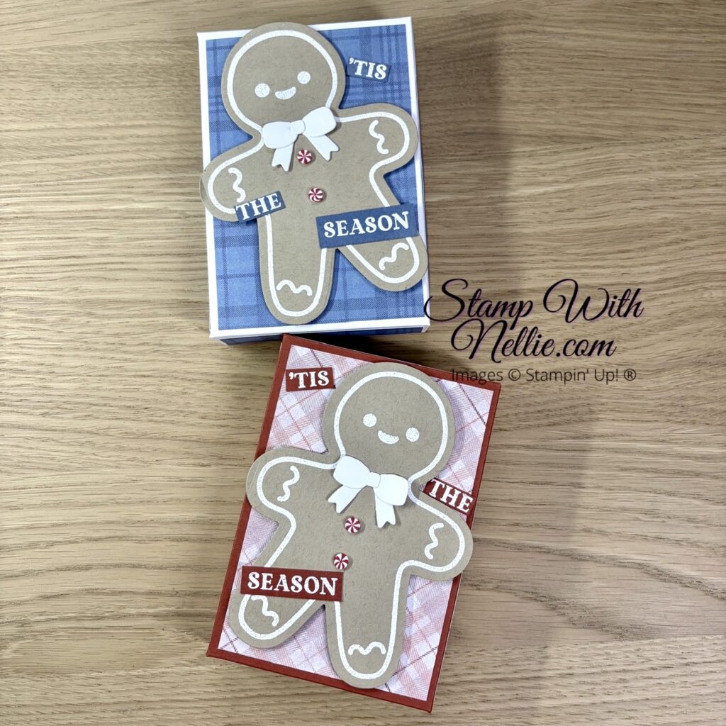 Gingerbread Man gift box - tutorial - Stamp with Nellie